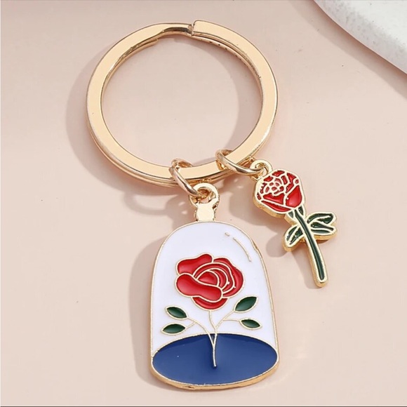 Bags | Rose Dangle Bag Charm Or Keychain | Poshmark